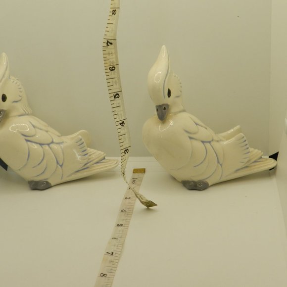 None | Accents | Vintage Glass Cockatoo Bird Decoration Set Of 2 | Poshmark